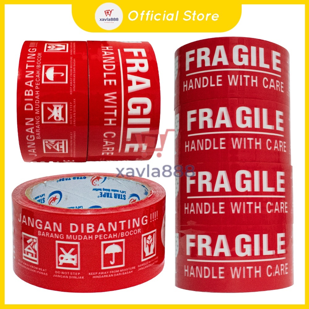 Jual Solasi FRAGILE Warna Merah (48MM x 50Y) / Untuk Fragile Video ...