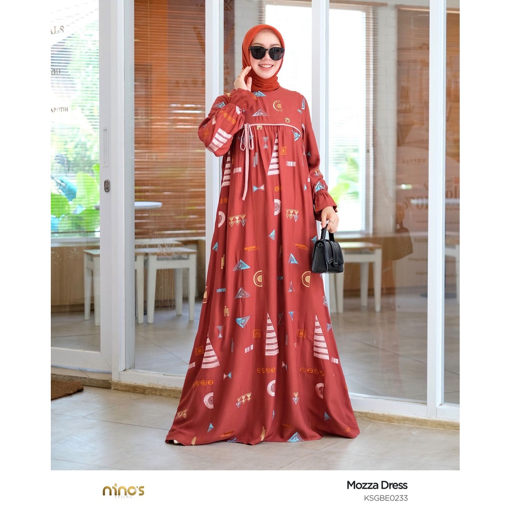 Jual Ninos Design Mozza Dress Muslim Gamis | Shopee Indonesia
