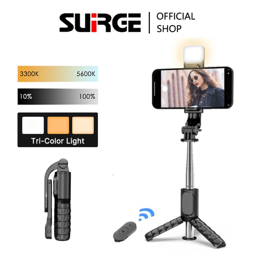 Jual SUIRGE Q11s Fill Light Selfie Stick Live Broadcast Selfie Stick ...