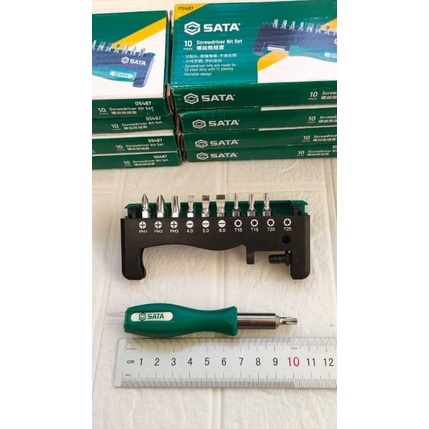 Jual SATA MATA OBENG SET 10 PCS 05487 - 10-PIECE SCREWDRIVER BIT SET ...