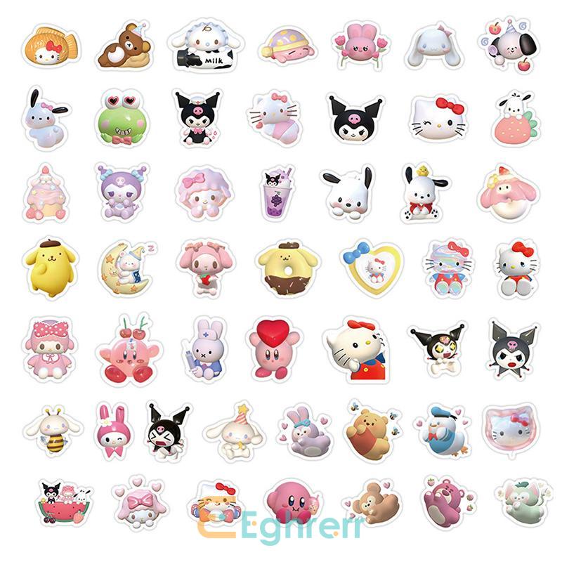 Jual EG-Stiker Sanrio Lucu Stiker Kartun 3D Kartun Cangkir Air Stiker Tahan Air-Eghrerr | Shopee ...