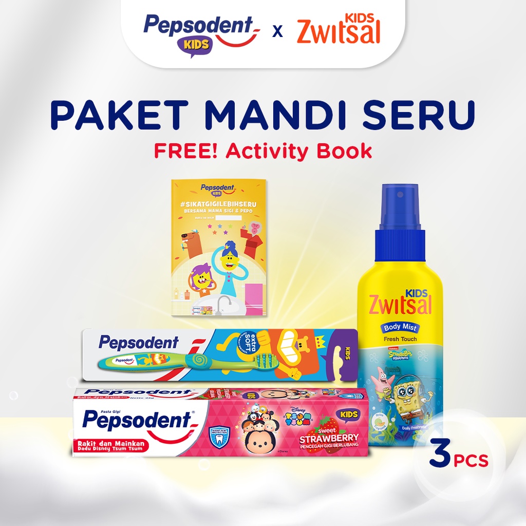 Jual [PAKET MANDI SERU] Pepsodent Toothbrush 1PC + Pepsodent Toothpaste ...