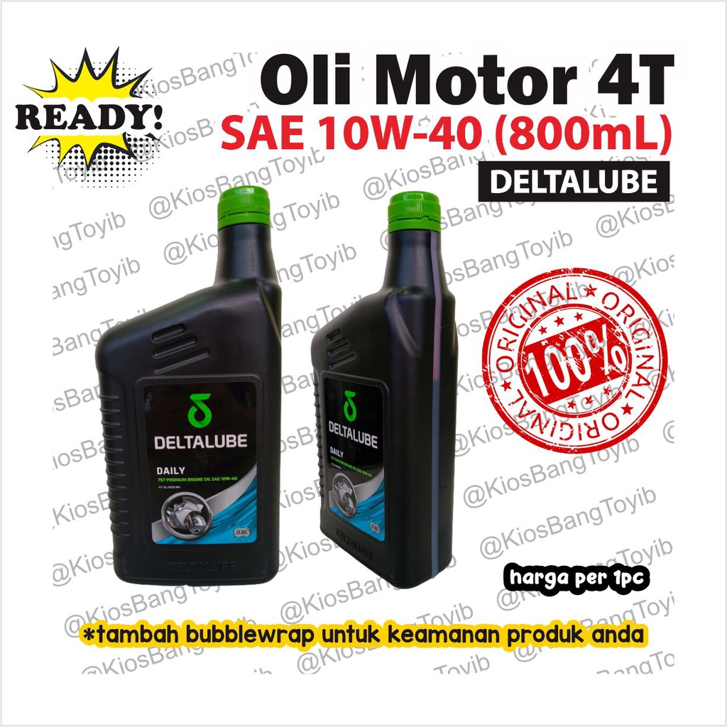 Jual Oli Mesin Motor 4T DELTALUBE ORI PREMIUM OIL SAE 10W-40 (800mL ...