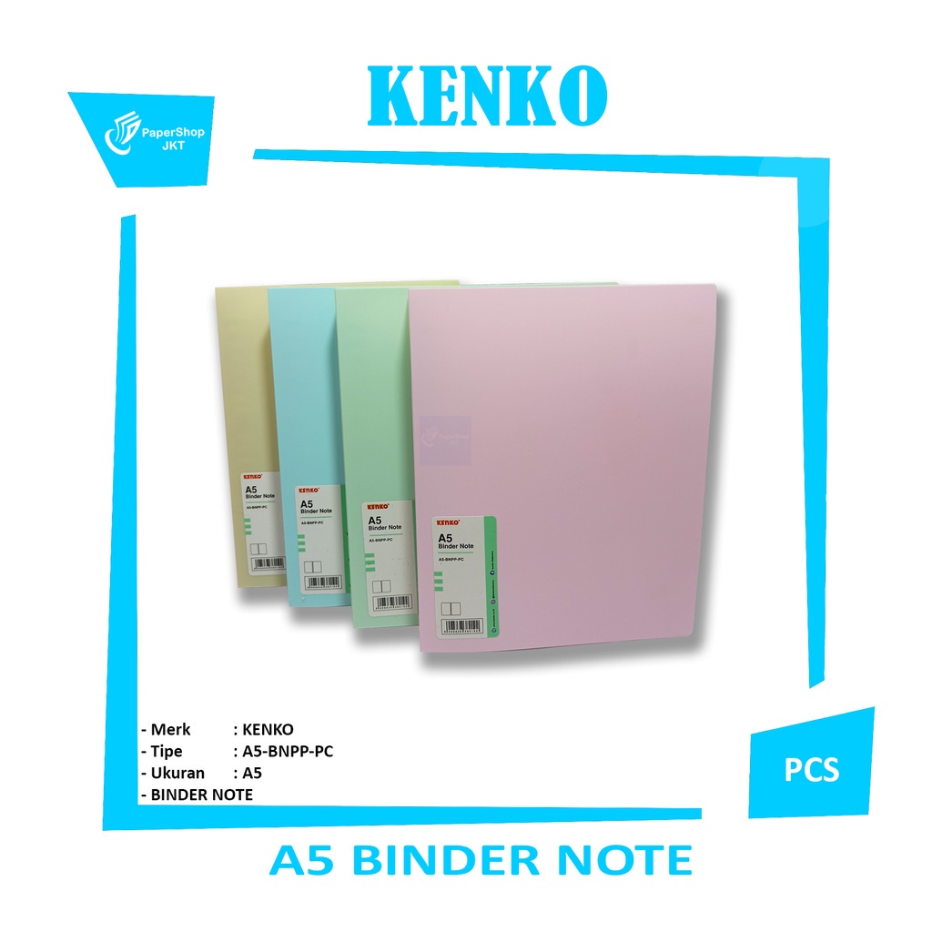 Jual KENKO - Binder Note 20 Ring A5 Warna Pastel - Pcs | Shopee Indonesia