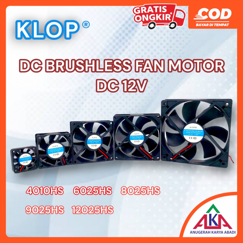 Jual KLOP Kipas Fan DC 12V Socket 4x4 6x6 8x8 9x9 12x12 cm | Shopee ...
