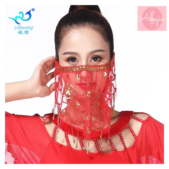Jual CADAR FACE VEIL SYAL MUKA PESTA KOSTUM BELLY DANCE HALOWEEN PARTY ...
