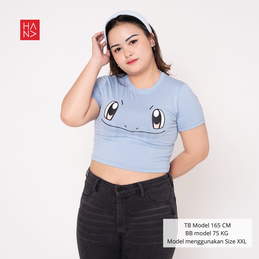 Jual Pokemon Crop Top Kaos Wanita bahan cotton scretch elastis | Shopee ...
