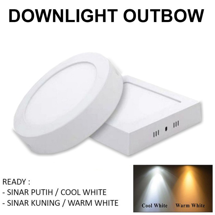 Jual Lampu Downlight LED Panel OB Bulat Kotak Outbow Round 6W 12W 18W Watt | Shopee Indonesia