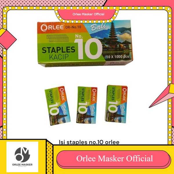 Jual ISI STAPLES ORLEE ( 1 PAK ISI 10box kecil) kwalitas bagus, produk ...