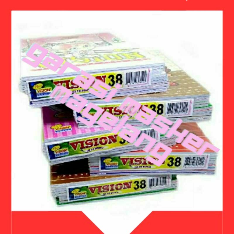 Jual PROMO 5 PACK BUKU LEBIH HEMAT MEREK VISION ISI 38 LEMBAR | Shopee ...