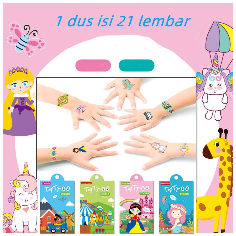 Jual 21 pcs Kids Stiker Tato/Anak Stiker Tato Sementara/Lucu Stiker ...