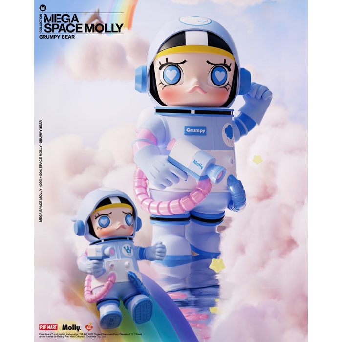 Jual Pop Mart Mega Collection 400%+100% Space Molly Grumpy Bear ...