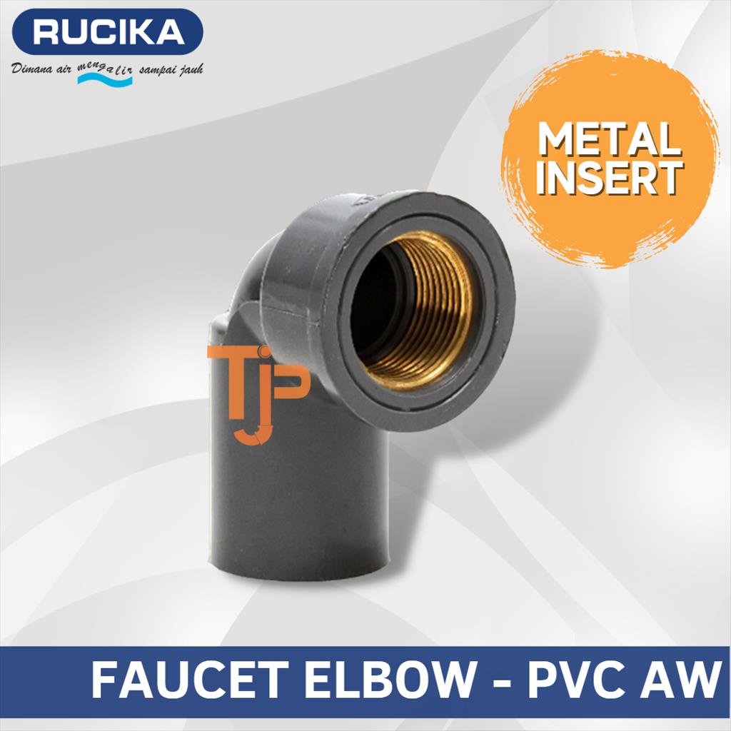 Jual RUCIKA FAUCET ELBOW / METAL INSERT PVC AW 1/2 x 3/4" | Shopee Indonesia