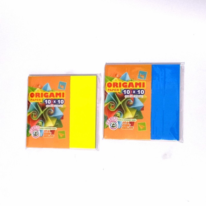 Jual Kertas Lipat / Origami Asturo ukuran 10x10 cm isi 50 Lembar ...