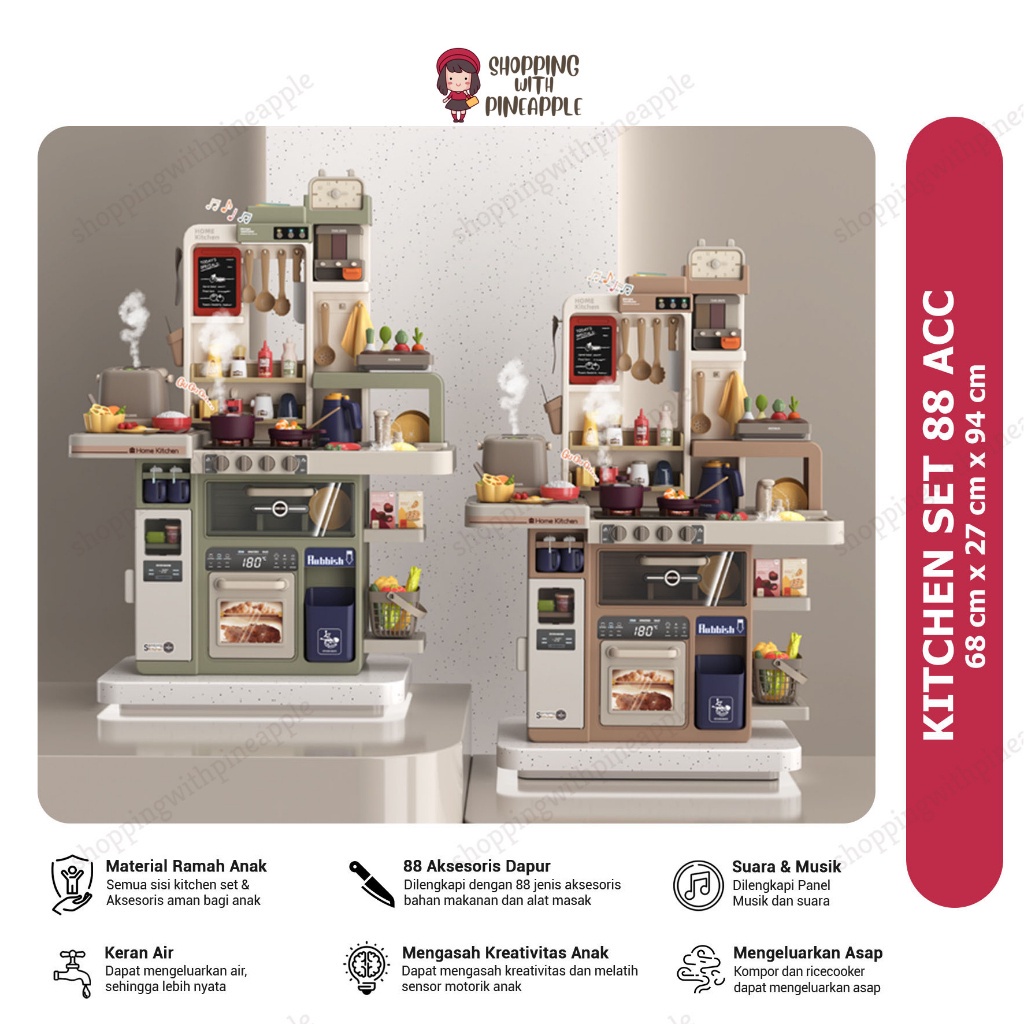 Jual SWP - Mainan Anak Kitchen Set Anak Modern / Mainan Dapur Edukasi ...