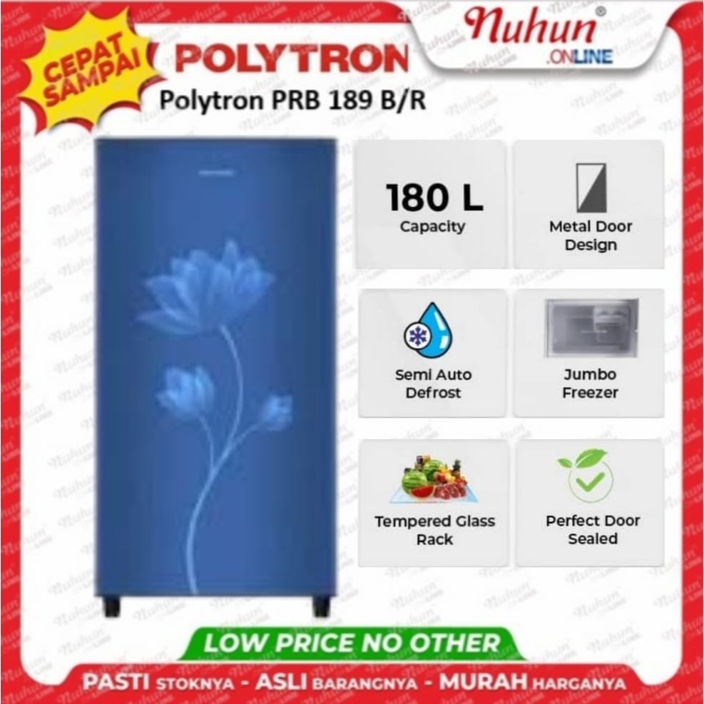Jual Polytron Kulkas 1 Pintu 189B/R PRB Original Berkualitas | Shopee ...