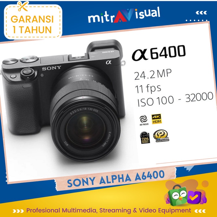 Jual Sony A6400 Kit 16-50mm / Sony Alpha A6400 / Sony Alpha 6400 Kit ...
