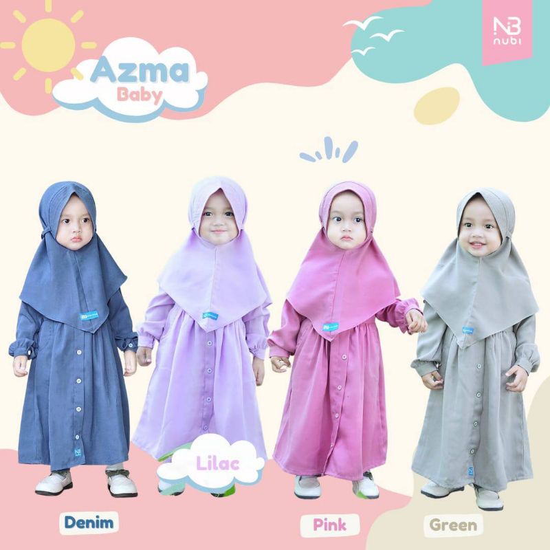 Jual SET GAMIS AZMA BABY || GAMIS BABY || GAMIS 1 THN || GBA0012 ...