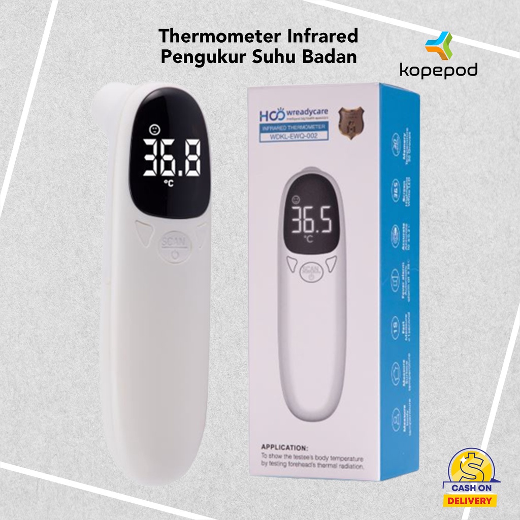 Jual Termometer Infrared Non Contact Digital Suhu Badan Tubuh Alat ...