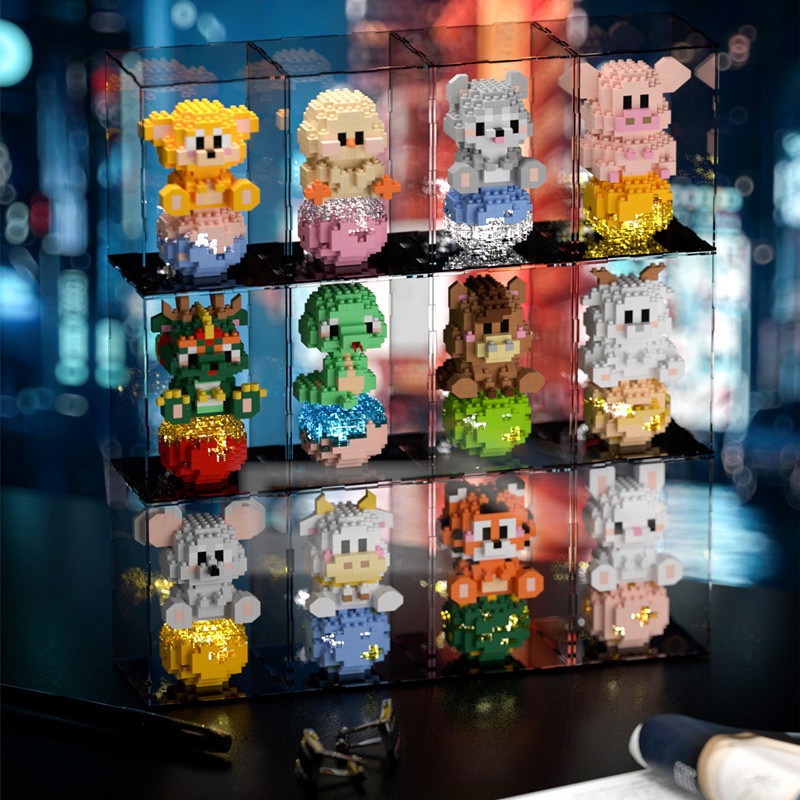 Jual [HARU] [Bisa Bersinar]12 Chinese Zodiac Bricks Block Mini Bricks ...
