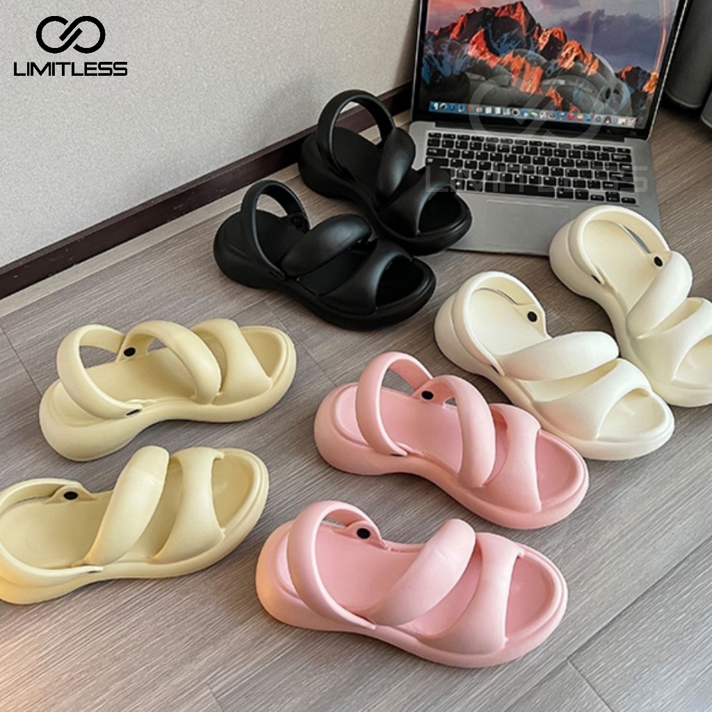 Jual Sandal Wanita Slip On MINI-SO Lucu Sepatu Sendal Wanita Kekinian ...