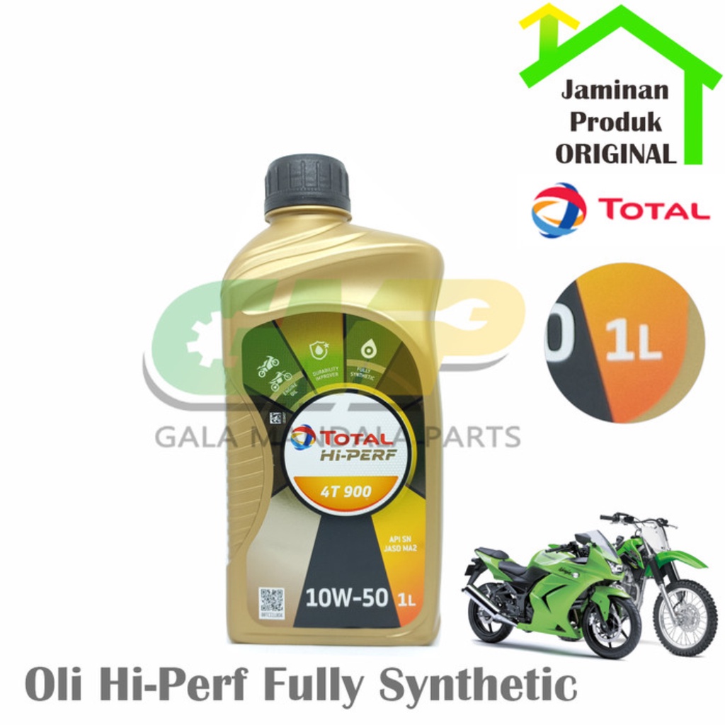 Jual Oli Total Hi-Perf Sport 4T 900 10W50 1Liter Oil Motor Fully ...