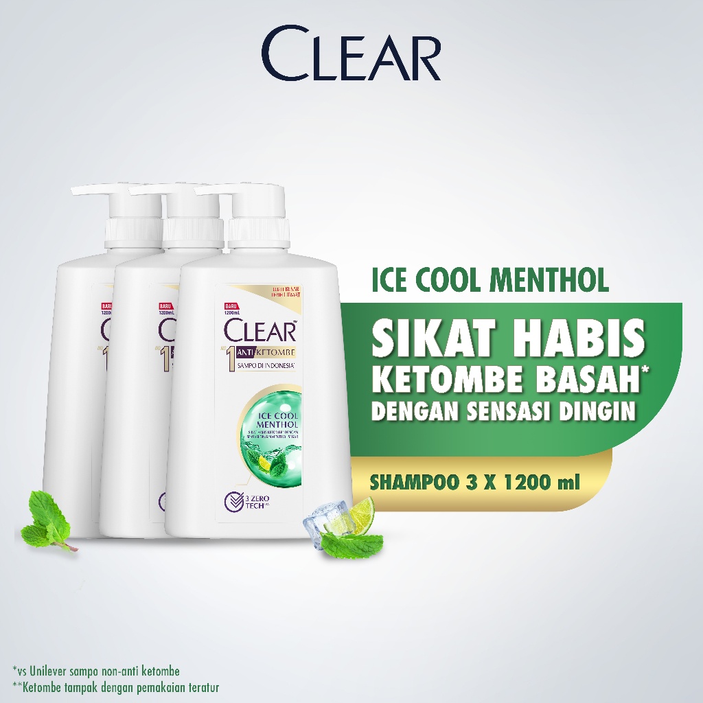 Jual Clear Ice Cool Menthol 1200ml Triplepack | Shopee Indonesia