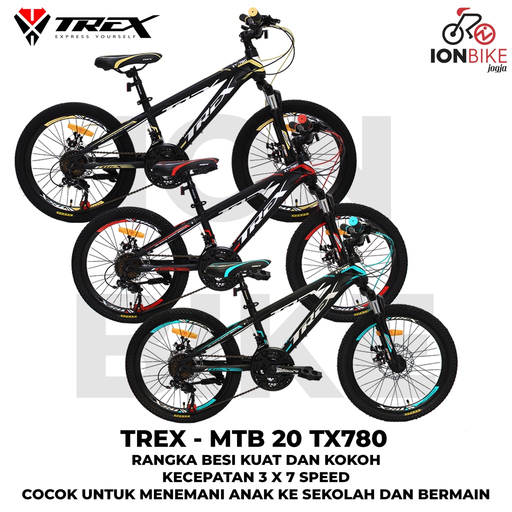 Jual Sepeda MTB 20 Trex XT780 7 Speed Sepeda Gunung Murah Terbaru Maze Trail Blazer Monanza Anak ...