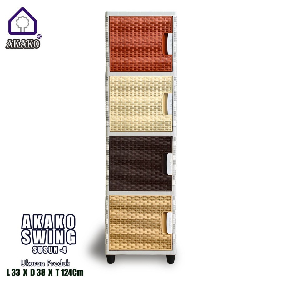 Jual AKAKO - Lemari Swing 1 Pintu Akako swing Susun 4 Premium | Shopee ...