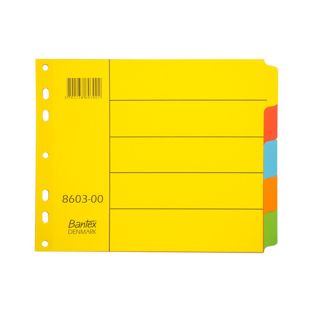 Jual Bantex Divider Pembatas Binder 5 Lembar 18x21cm Index Warna ...