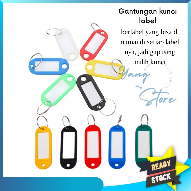 Jual YGS -D405- Gantungan Kunci Label - Key Ring Label Nama Warna ...