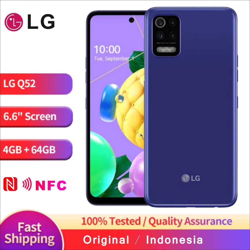 Jual LG Q52-NFC-IMEI AMAN-Garansi-4GB/64GB-handphone murah PK LG G8 G87 V60 | Shopee Indonesia