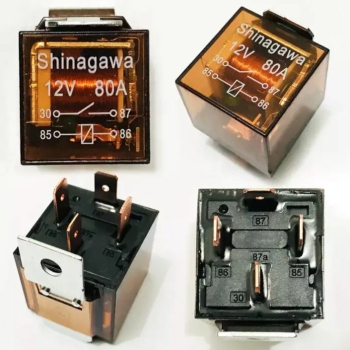 Jual Rilay - relay klakson transparan 4 kaki 80A 12V Motor | Shopee ...