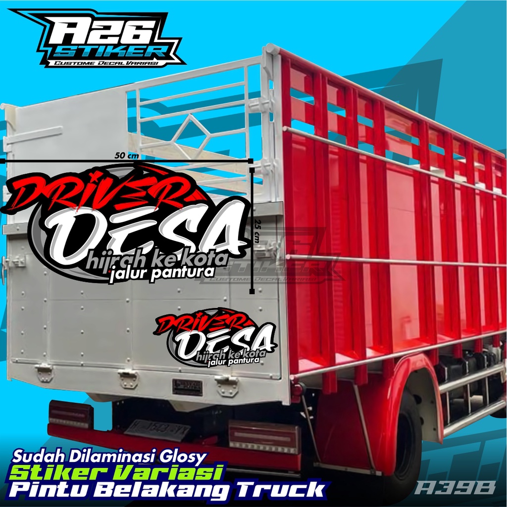 Jual Stiker Pintu Bak Belakang DRIVER DESA Ukuran 50 X 25 CM, all Truk ...