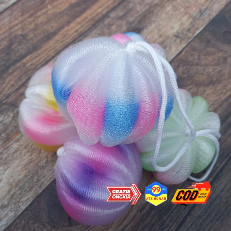 Jual LABU spon- SHOWER PUFF 30gram/Bath sponge/spon jaring/peralatan ...