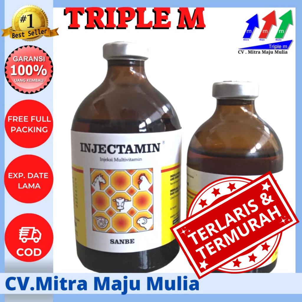Jual Injectamin 50 ml dan Injectamin 100 ml Vitamin Ternak PT Sanbe ...