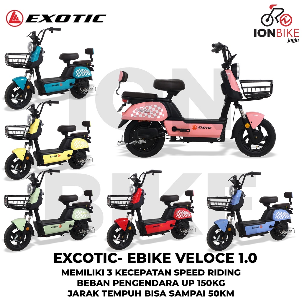 Jual Sepeda Listrik Exotic Veloce 1.0 By Pacific Terbaru 48 Volt 12AH ...