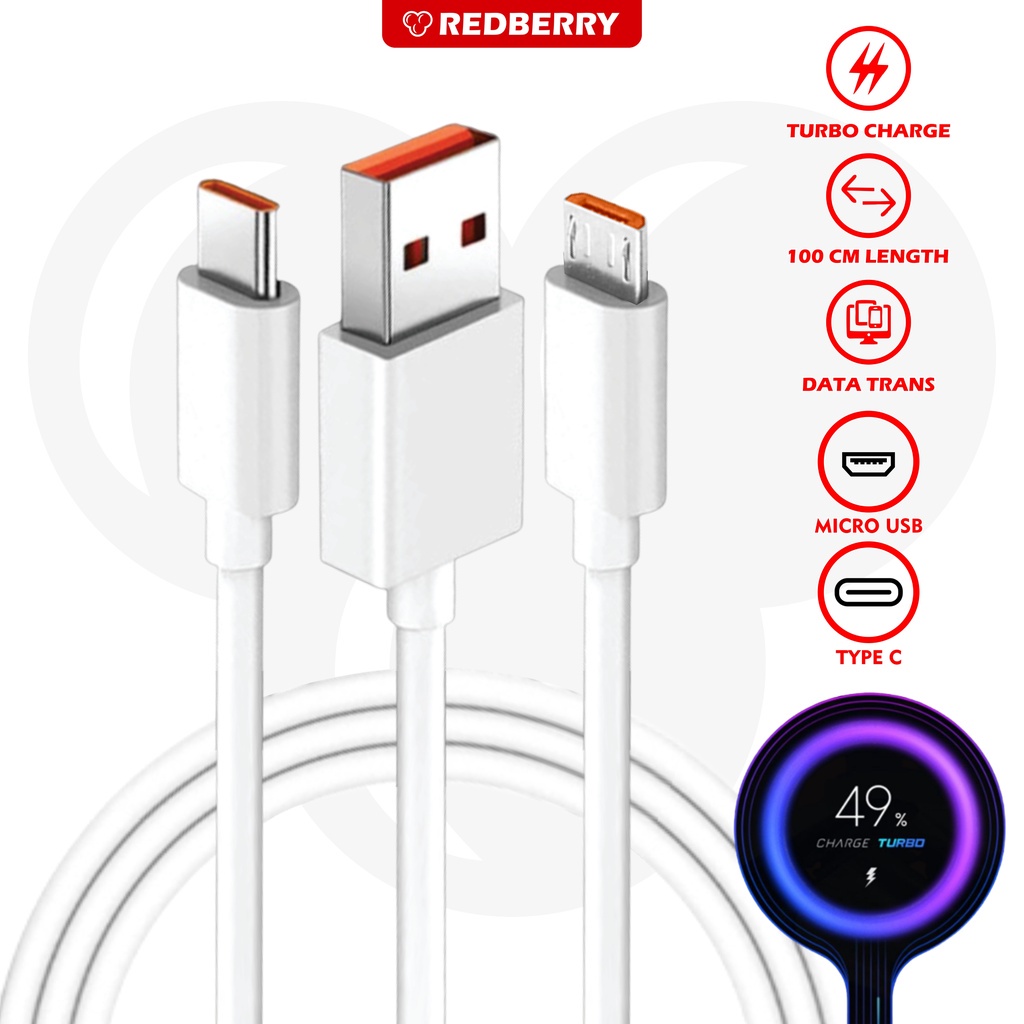 Jual Kabel Data MI10T Fast TURBO Charging Type C Micro USB kabel cas ...