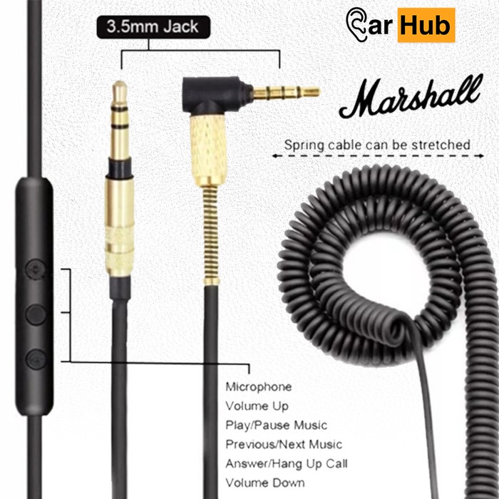 Jual Cable Jack Microphone Headphone Marshall Major 1 2 3 I II III ...