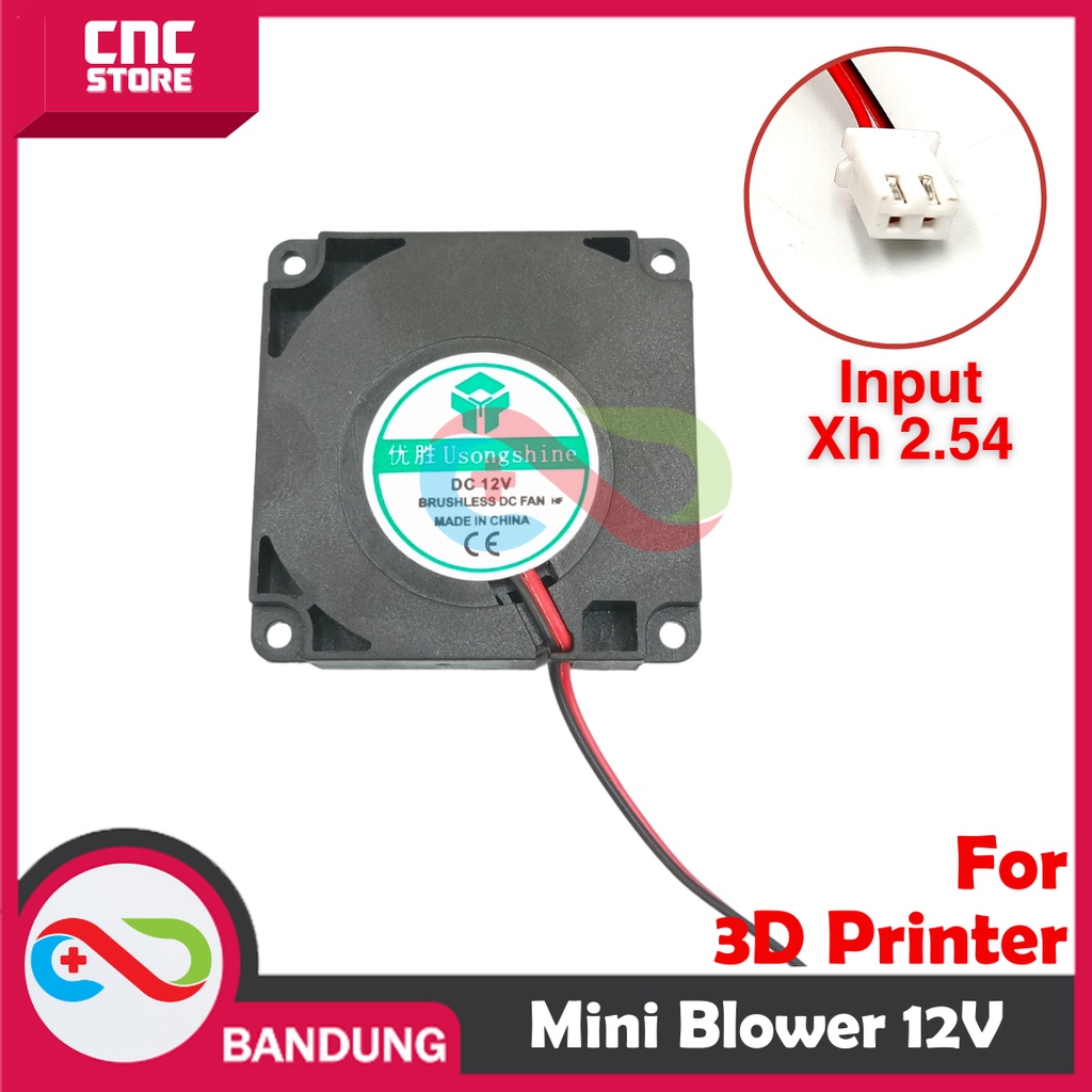 Jual MINI BLOWER FAN 4X4X1CM COOLING TURBO 12V FOR 3D PRINTER | Shopee ...