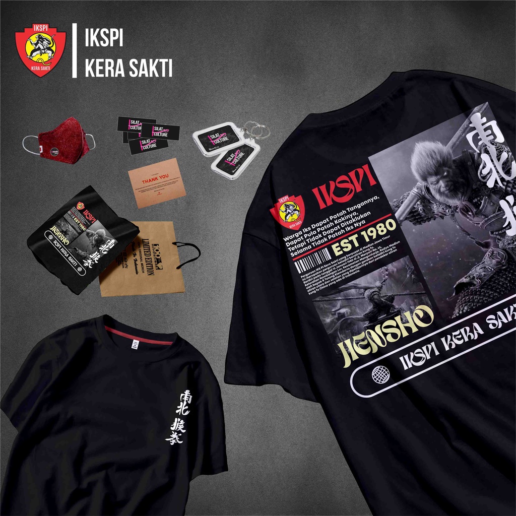 Jual KAOS IKSPI KERA SAKTI JIEN SHO KAOS IKATAN KELUARGA SILAT PUTERA INDONESIA Kode GREY ...