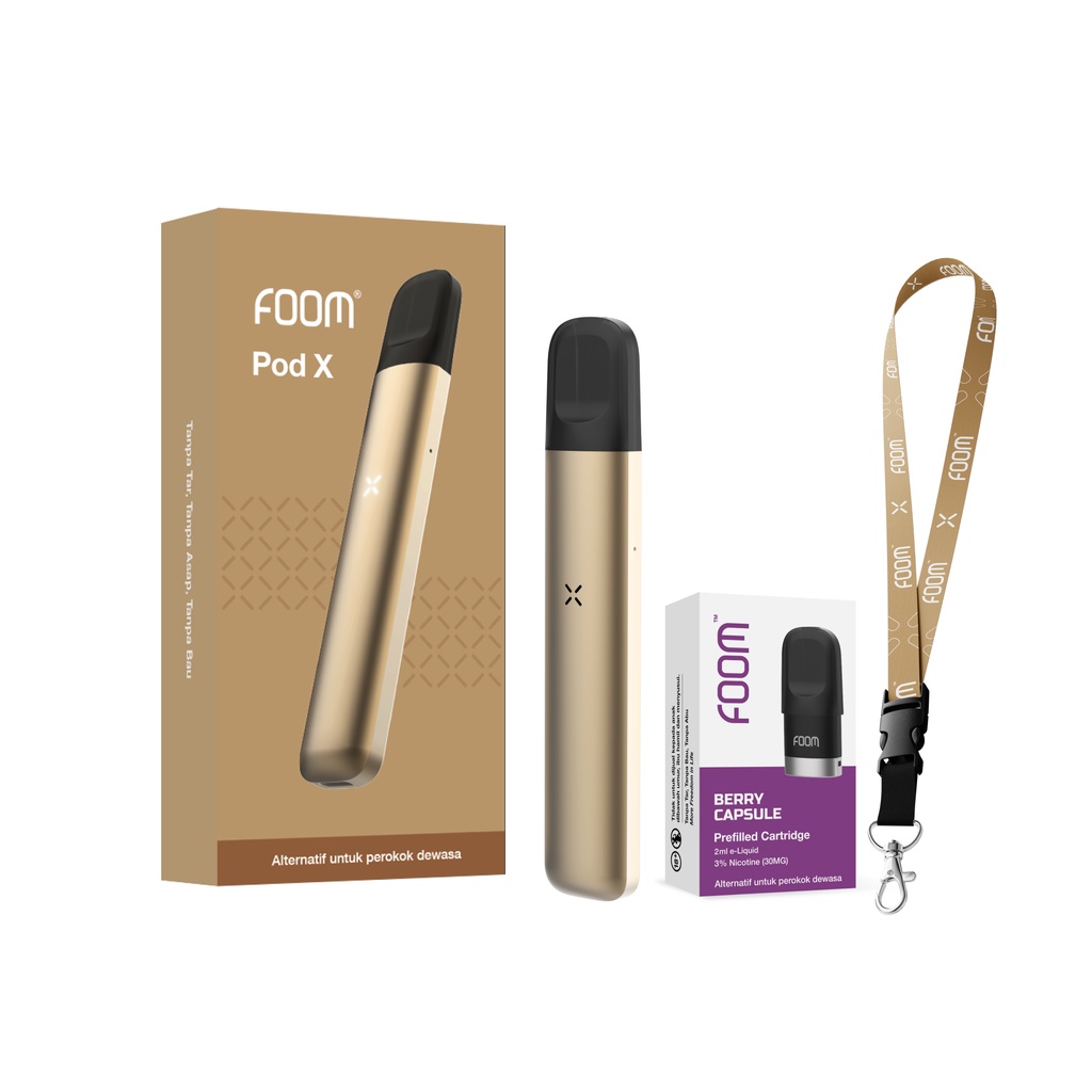 Jual FOOM SPECIAL BUNDLING POD X BRILLIANT GOLD - Berry Capsule ...