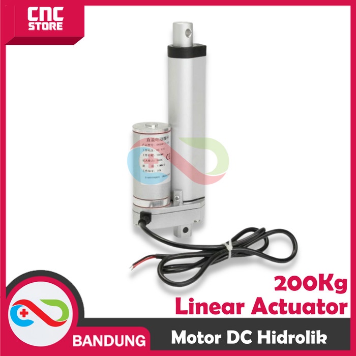 Jual LINEAR ACTUATOR LINIER AKTUATOR HIDROLIK DC 12V 100MM 2000N 200KG ...