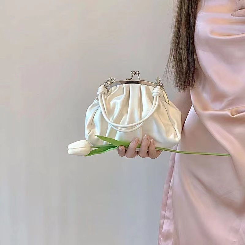 Jual BAO100 Tas Klip Lipit Lucu Evening Bag Premium Rantai Tas Genggam ...