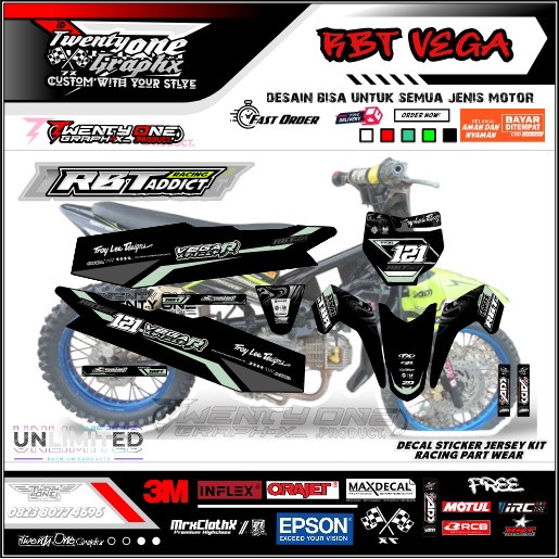 Jual DECAL STIKER RBT VEGA NEW R ZR OLD YAMAHA kekinian⭐ BEBEK TRAIL ...