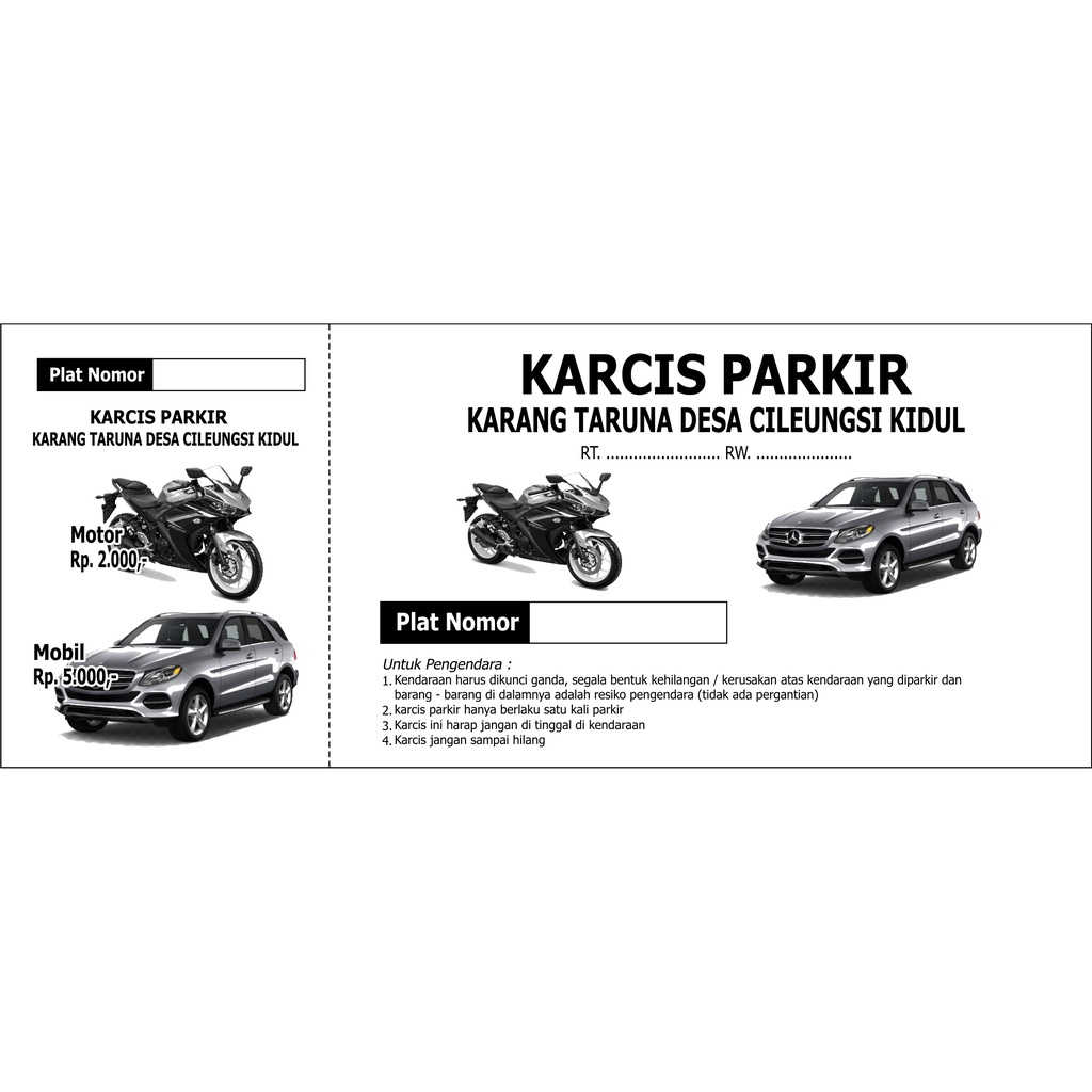 Jual KARCIS PARKIR UNIVERSAL | Shopee Indonesia