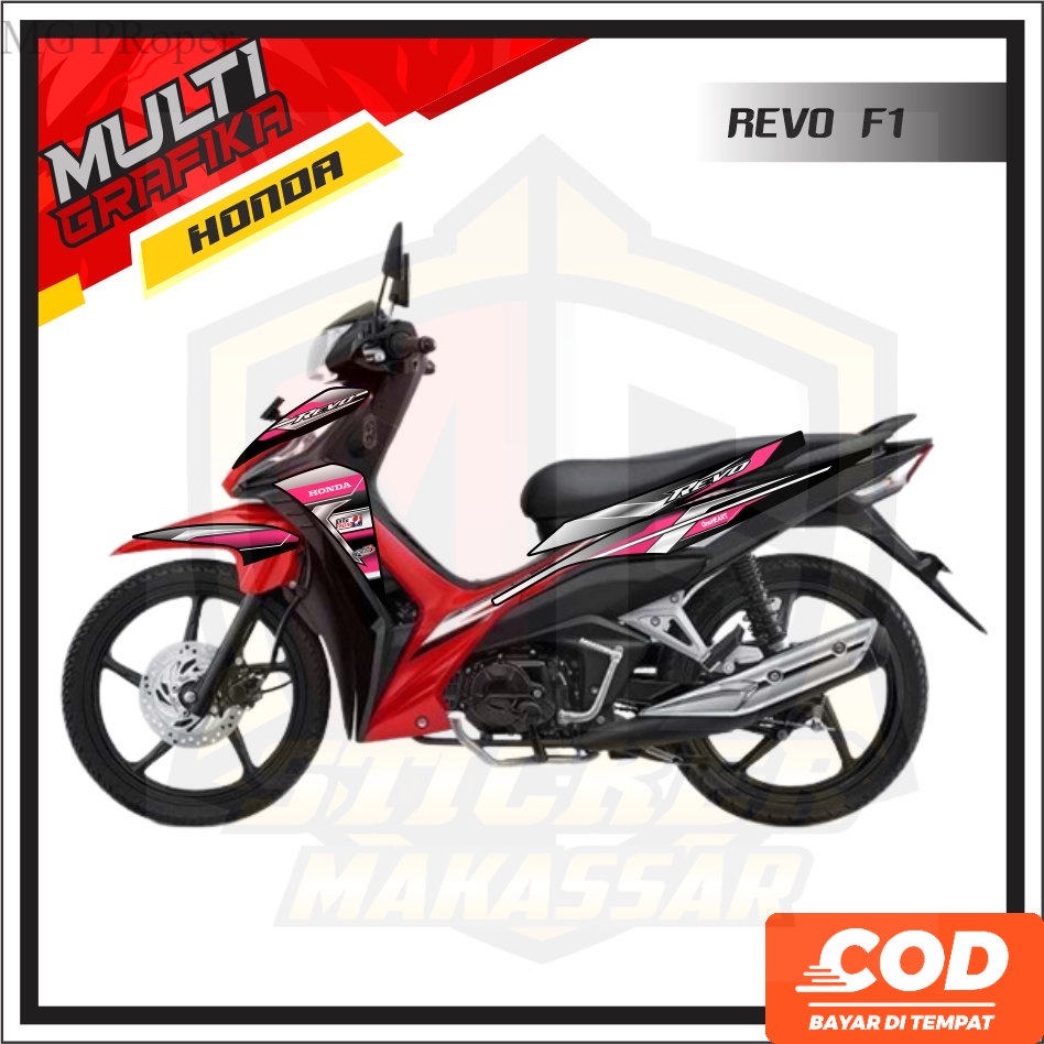 Jual Striping Decal Stiker Cover Bodi Kap Motor HONDA REVO F1 Series A ...