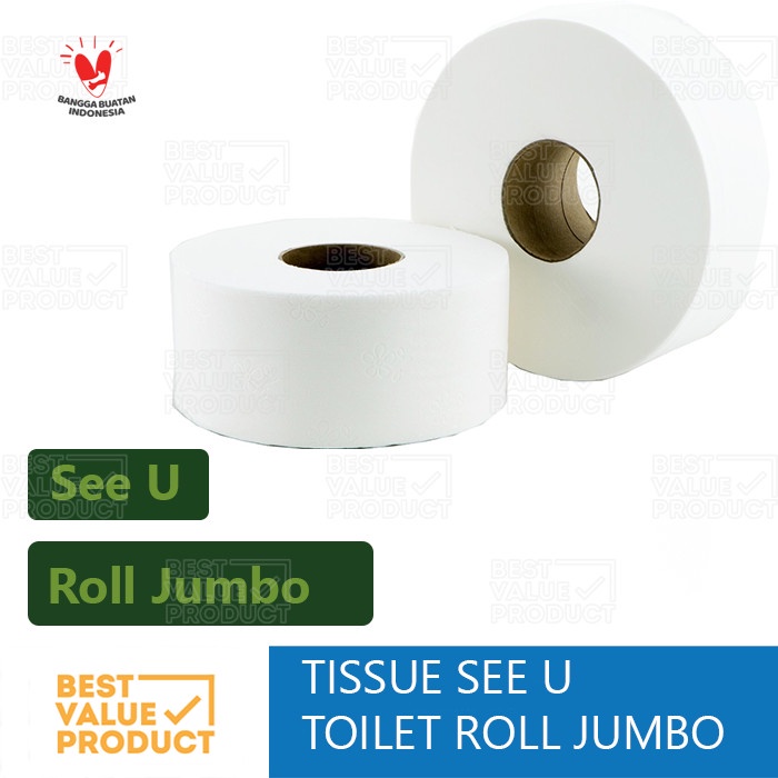 Jual Tissue TOILET Jumbo Roll Tisu Tisue SEEU 1200 Sheet 2 Ply | Shopee ...