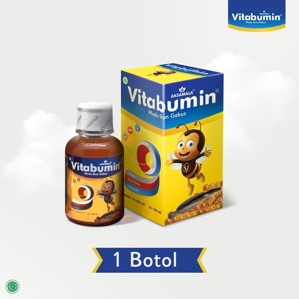 Jual Vitabumin 130ml & 60ml - Madu Albumin Ekstrak Ikan Gabus | Madu ...