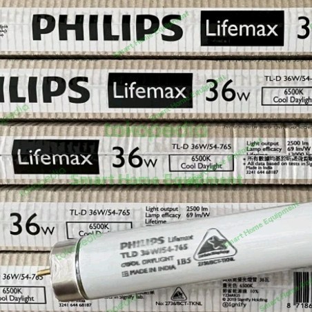 Jual Lampu Neon Philips TL-D 36W/54 765 Lifemax 1200MM 36W 36 Watt 36 W | Shopee Indonesia
